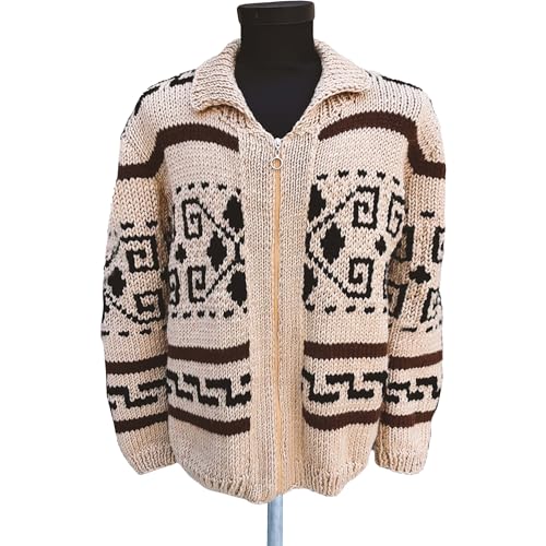Big Lebowski Cardigan Sweaters for Men Handmade, The Dude Sweater The Big Lebowski Long Cardigan The Dude Sweater Big Lebowski Mens Cardigan Sweaters with Zip up The Dude Hand Knit Wool Cardigan