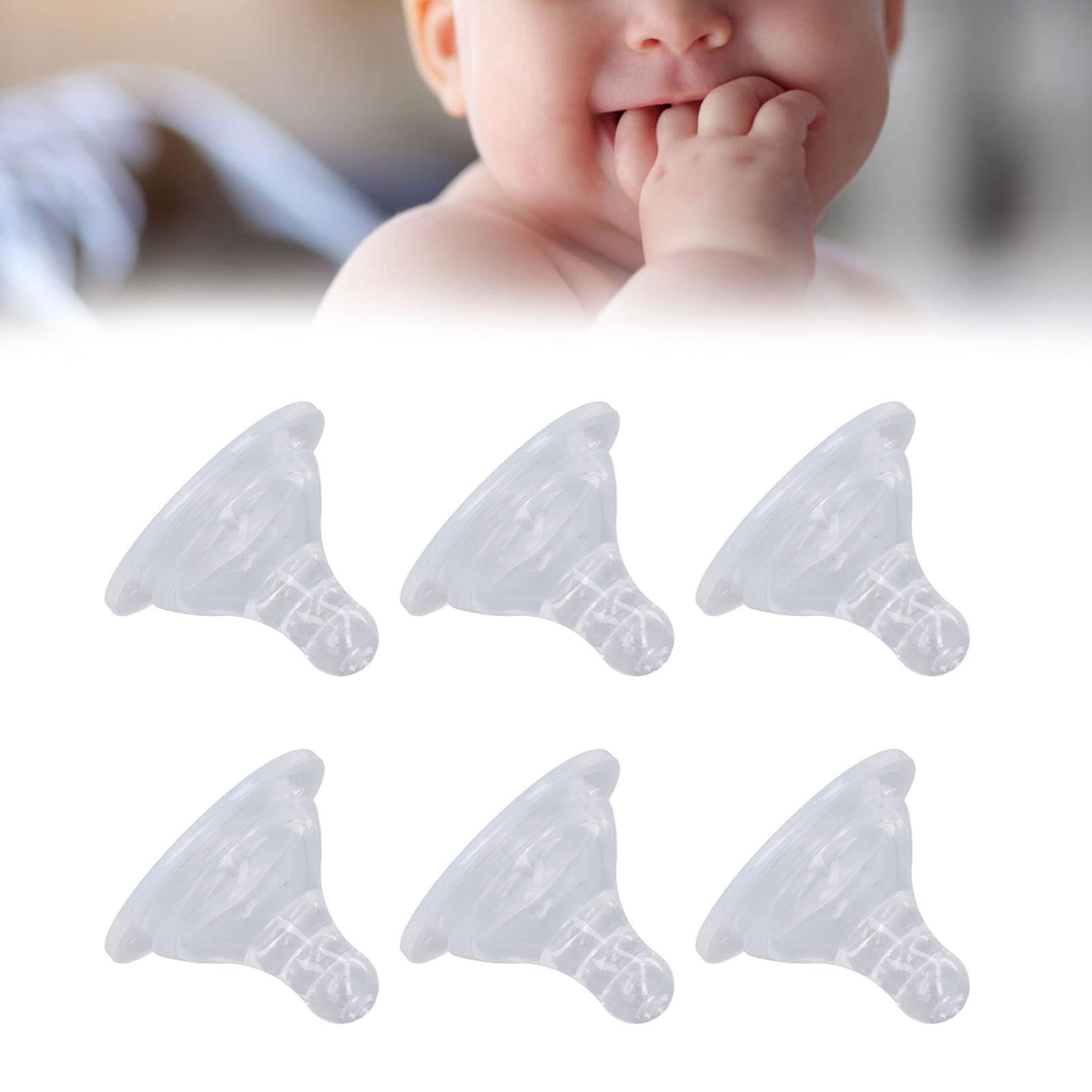 Baby Pacifier,10pcs Infant Silicone Nipples Baby Bottle Replacement Feeding Nipples for 0 to 6 Months Old Baby