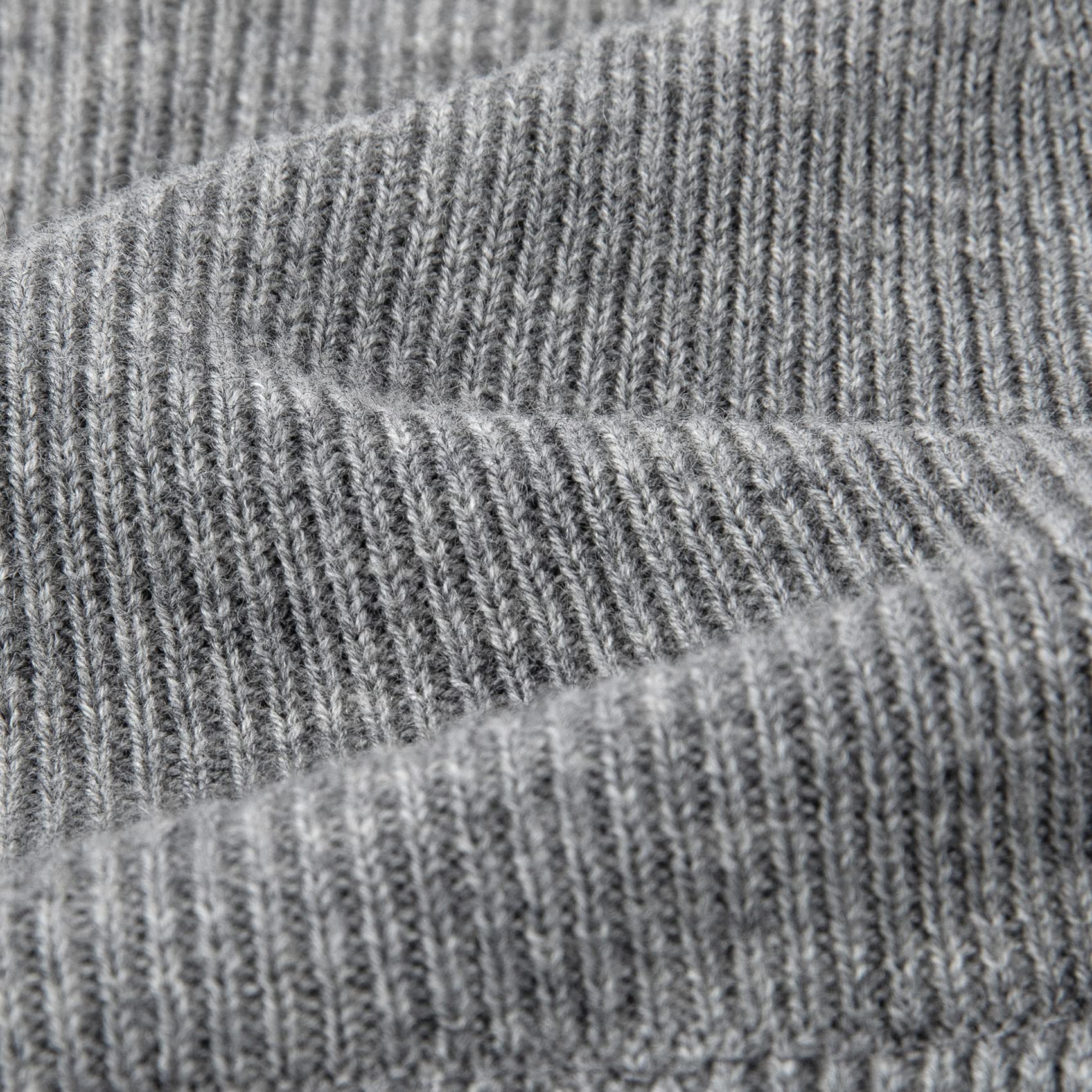 Lallier 100% Merino Wool Beanie for Men and Women, Pure Wool Ribbed Knit Warm Winter Hat with Gift Box (Light Gray)