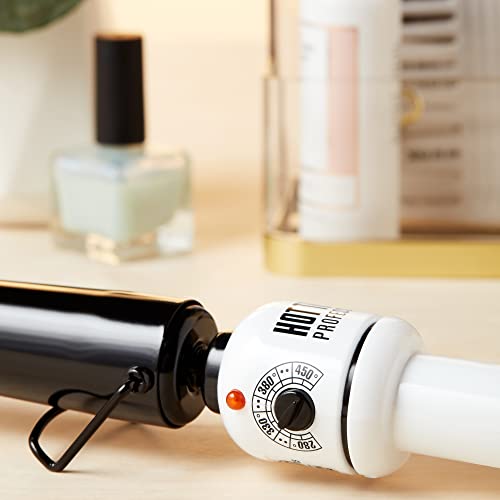 Hot Tools Professional Nano Ceramic Tapered Curling Iron for Shiny Curls, Medium 1/2 to 1 Inch, Black/White