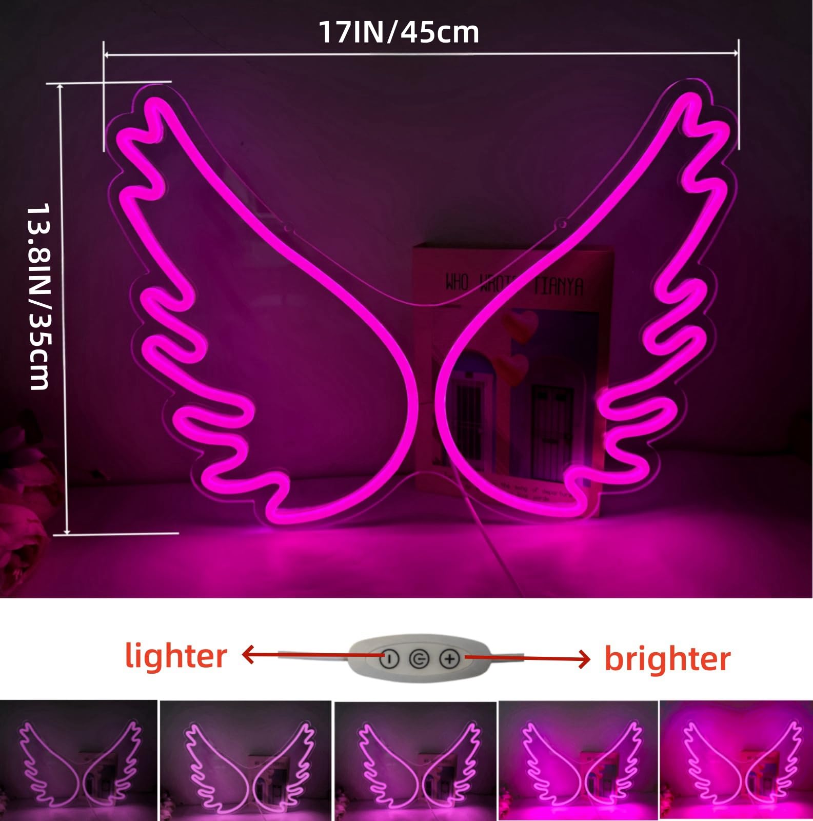 Neon Light Sign LED Night Lights USB Operated Decorative Marquee Sign Bar Pub Store Club Garage Home Party Decor (pink)