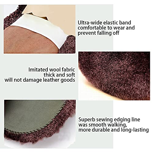 Long Bristle Horse Hair Leather Cleaning Brush, with Shoeshine Gloves Cleaner Leather Care Tools(Brown)…