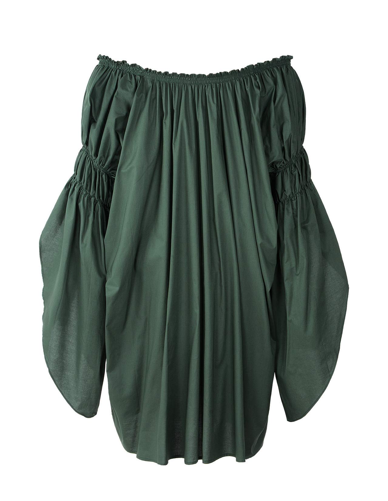 Reminisce Boutique Renaissance 100% Cotton Medieval Peasant Dress Up Pirate Faire Celtic Blouse (Small, Green)