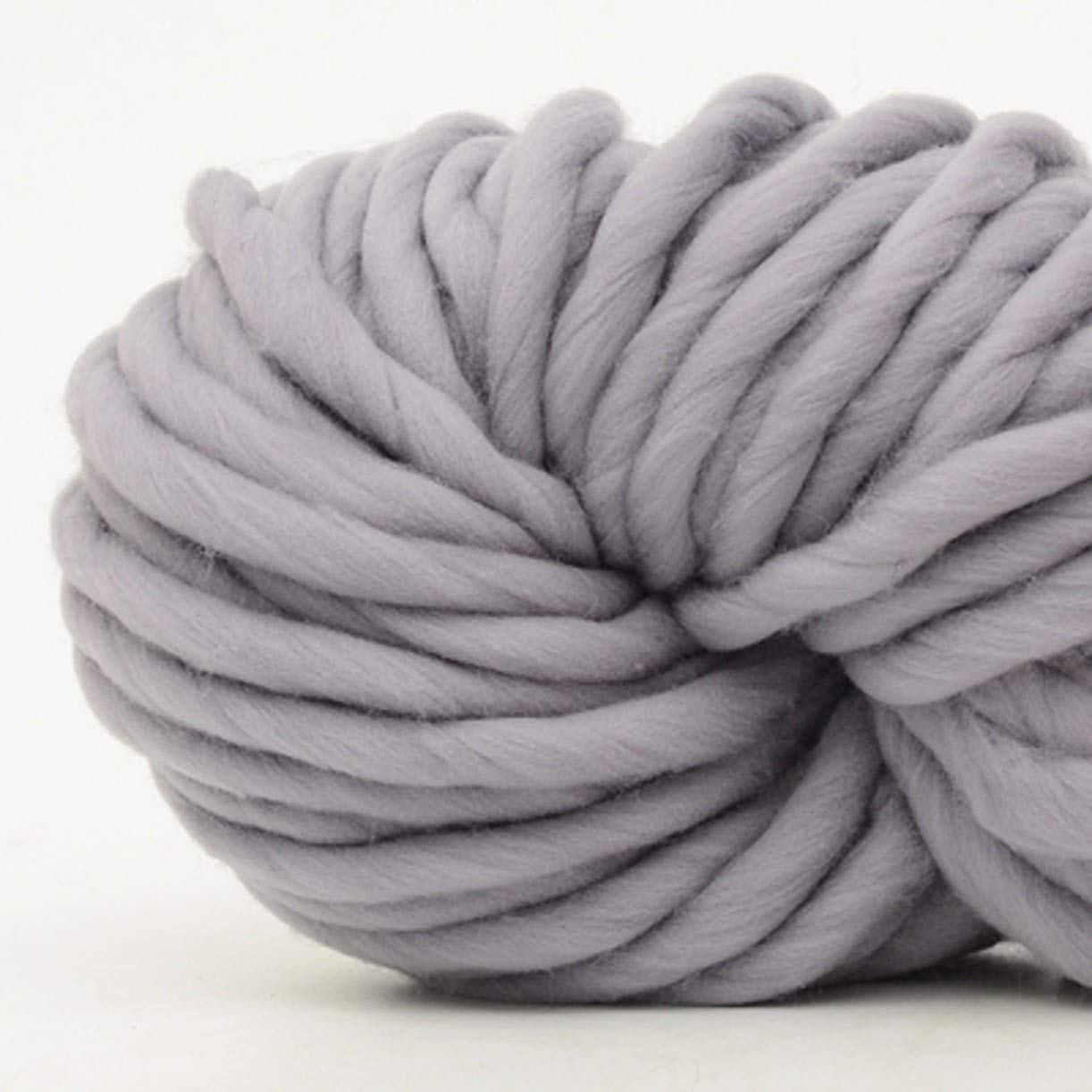OURVER (No.12 Gray) Super Bulky Arm Knitting Wool Roving Knitted Blanket Chunky Wool Yarn Super Thick Yarn for Knitting/Crochet/Carpet/Hats, 1.1 lbs/500g/17.6 Ounze