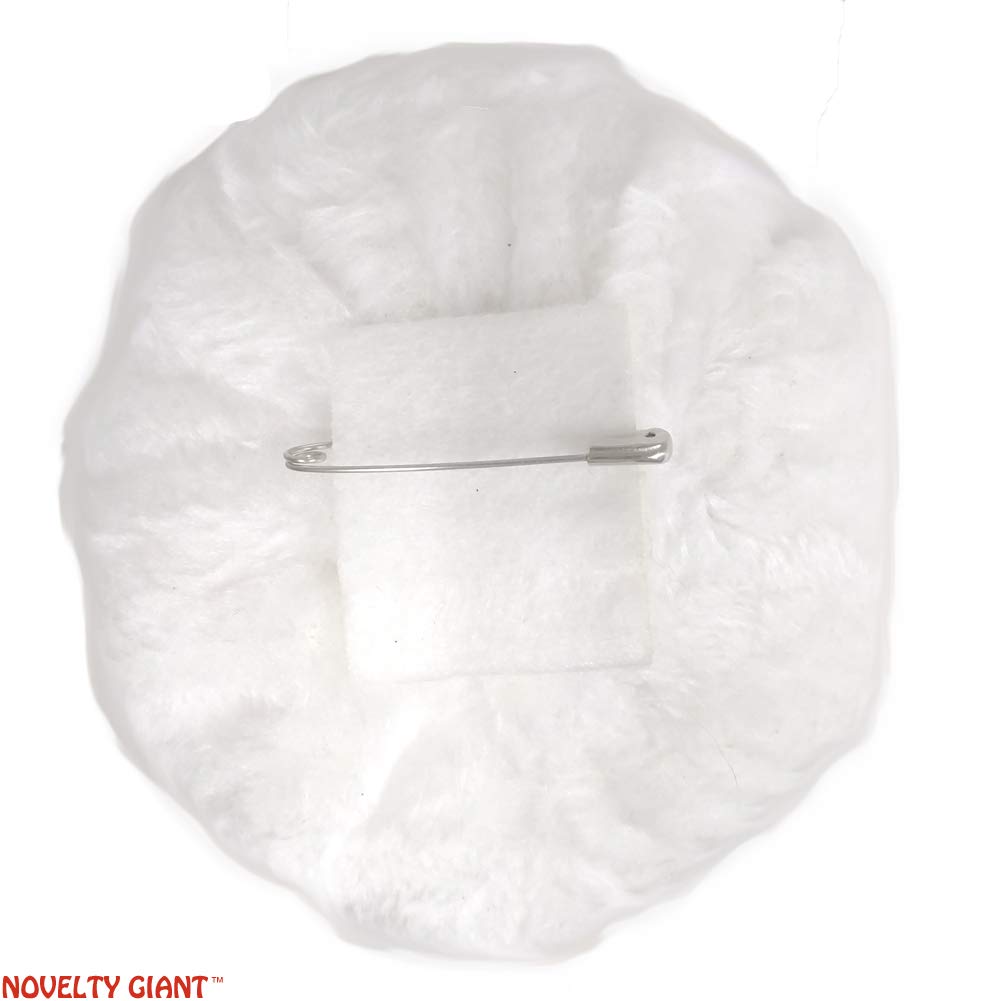 NOVELTY GIANT WWW.NOVELTYGIANT.COM Jumbo Plush Bunny Tail Costume Accessory (White)