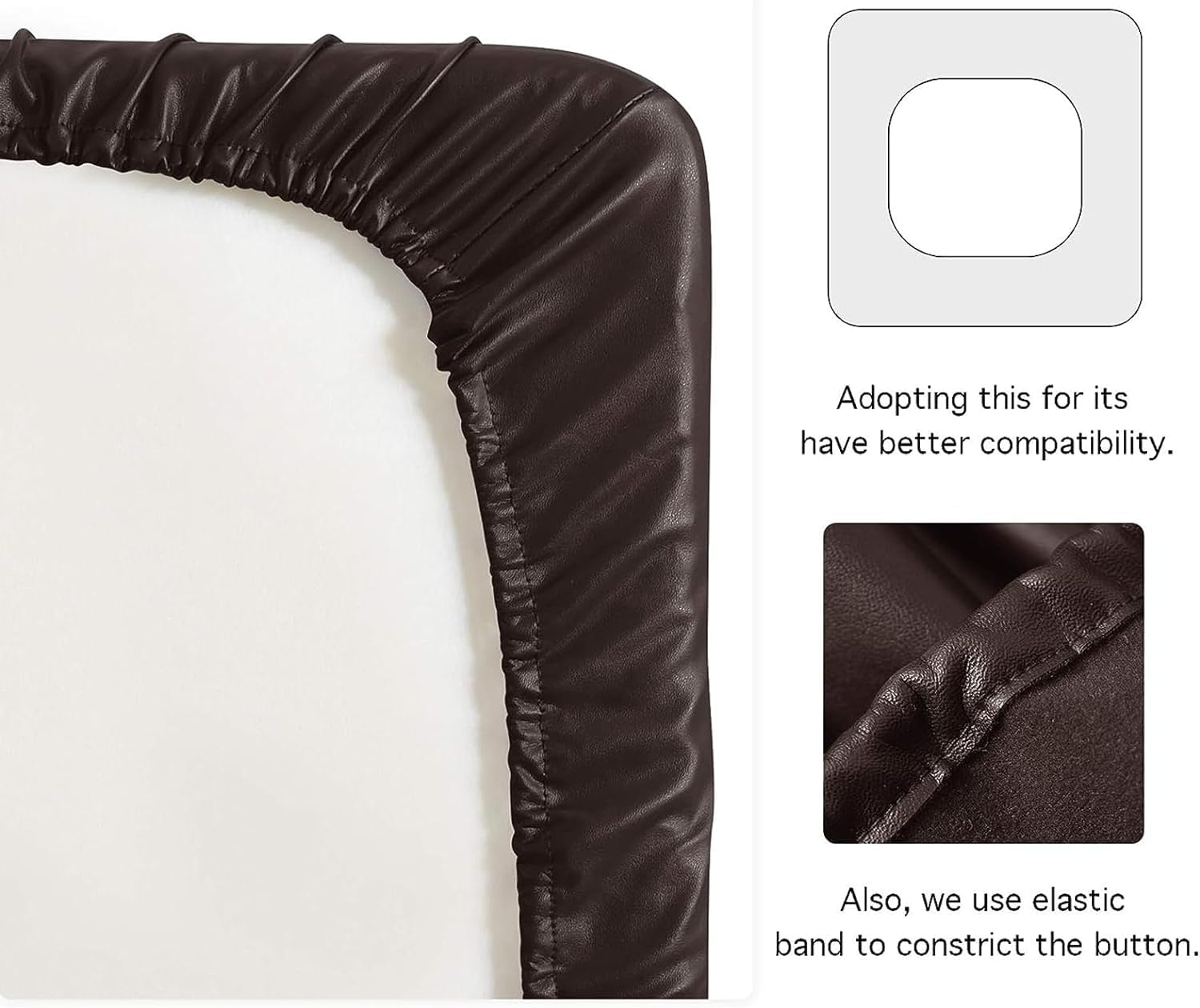 4pcs PU Leather RV Dinette Cushion Covers, Waterproof RV Seat Cover Restaurant Seat Sofa Slipcover RV Camper Car Settee Bench Cover (Black)