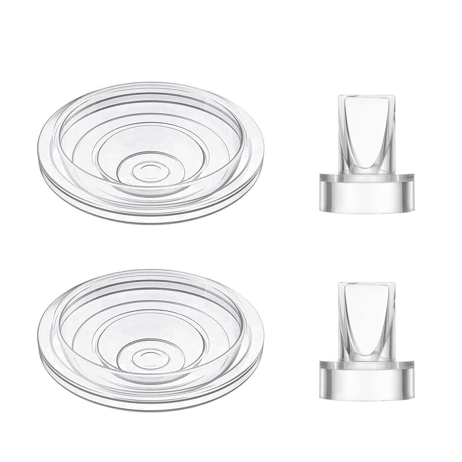 Luxlady Wearable Electric Breast Pump Accessories - Silicone DuckbillValve and Diaphragm, Compatible for S9 / S12, Orignal Parts Replacement for Luxlady and Other Brands in Same Models, 2 Pack