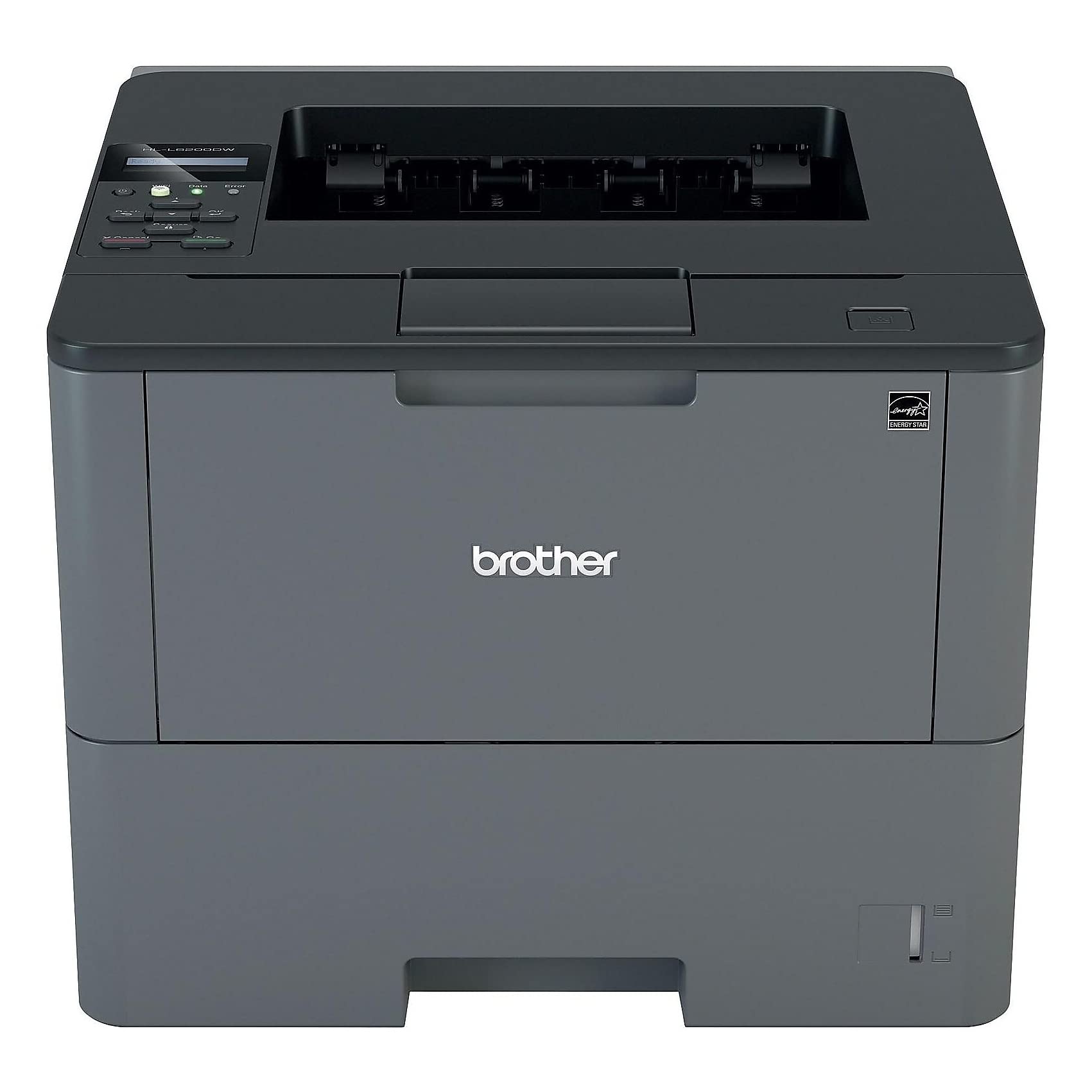Brother HL-L6200DW Wireless Monochrome Single-Function Laser Printer for Office, Gray - Print only - 48 ppm, 1200 x 1200 dpi, 8.5 x 14, 256MB Memory, Auto Duplex Printing, 520 Sheet, Ethernet, CBMOUN