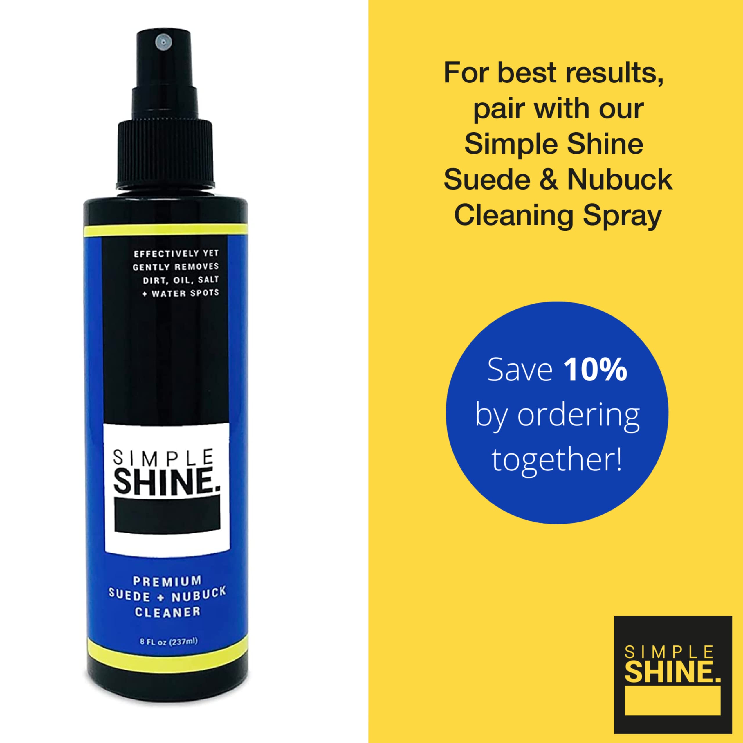 Simple Shine. Suede Shoe Cleaner - Premium Suede Brush Nubuck Cleaner Crepe Brush and Suede Eraser Set | Suede Brush for uggs | Complete Shoe Cleaning Bristle Brushes Kit for Nap Care