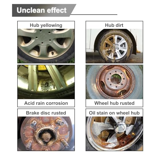 QinPai Multi-Functional Wheel Hub Renewal Agent, Rust Remover Spray, Multifunctional Rust Remover for Metal,Iron Powder Remover, Rust Stains Metal Paint Cleaner for Car (Size : 2pcs)