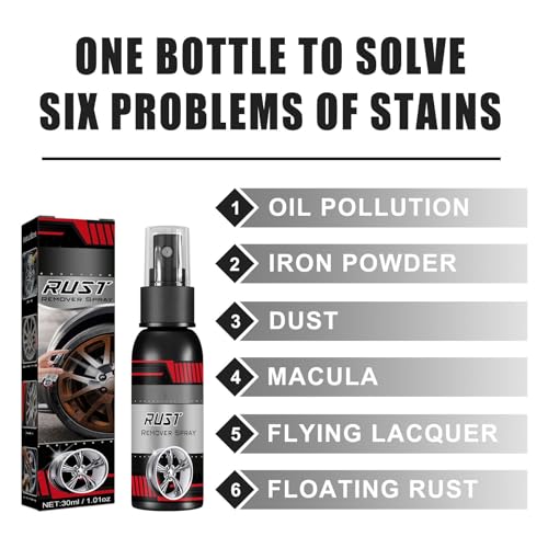 QinPai Multi-Functional Wheel Hub Renewal Agent, Rust Remover Spray, Multifunctional Rust Remover for Metal,Iron Powder Remover, Rust Stains Metal Paint Cleaner for Car (Size : 2pcs)