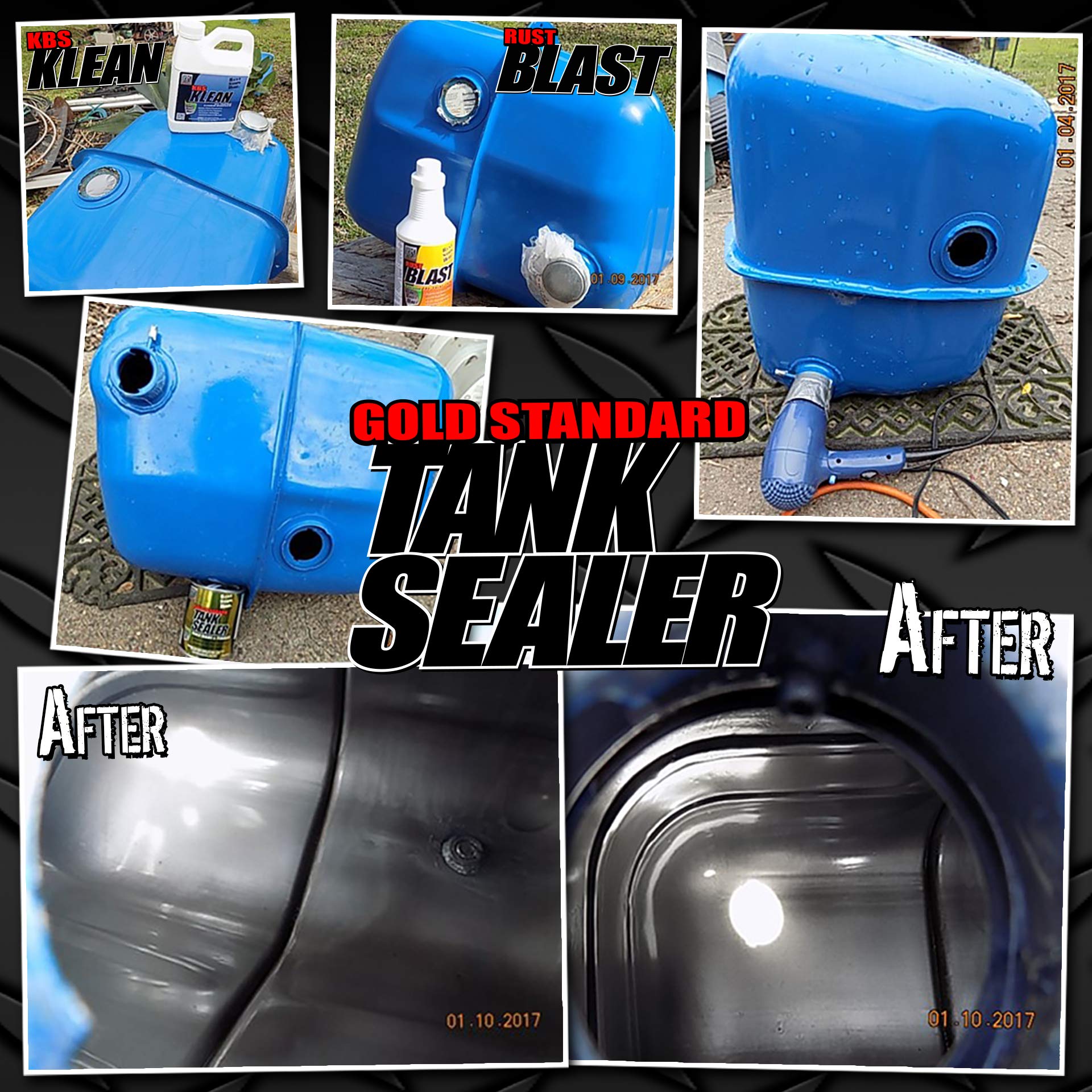 KBS Coatings 52050 Large Cycle Tank Sealer Kit, Seals Up to 12 Gallon Tank