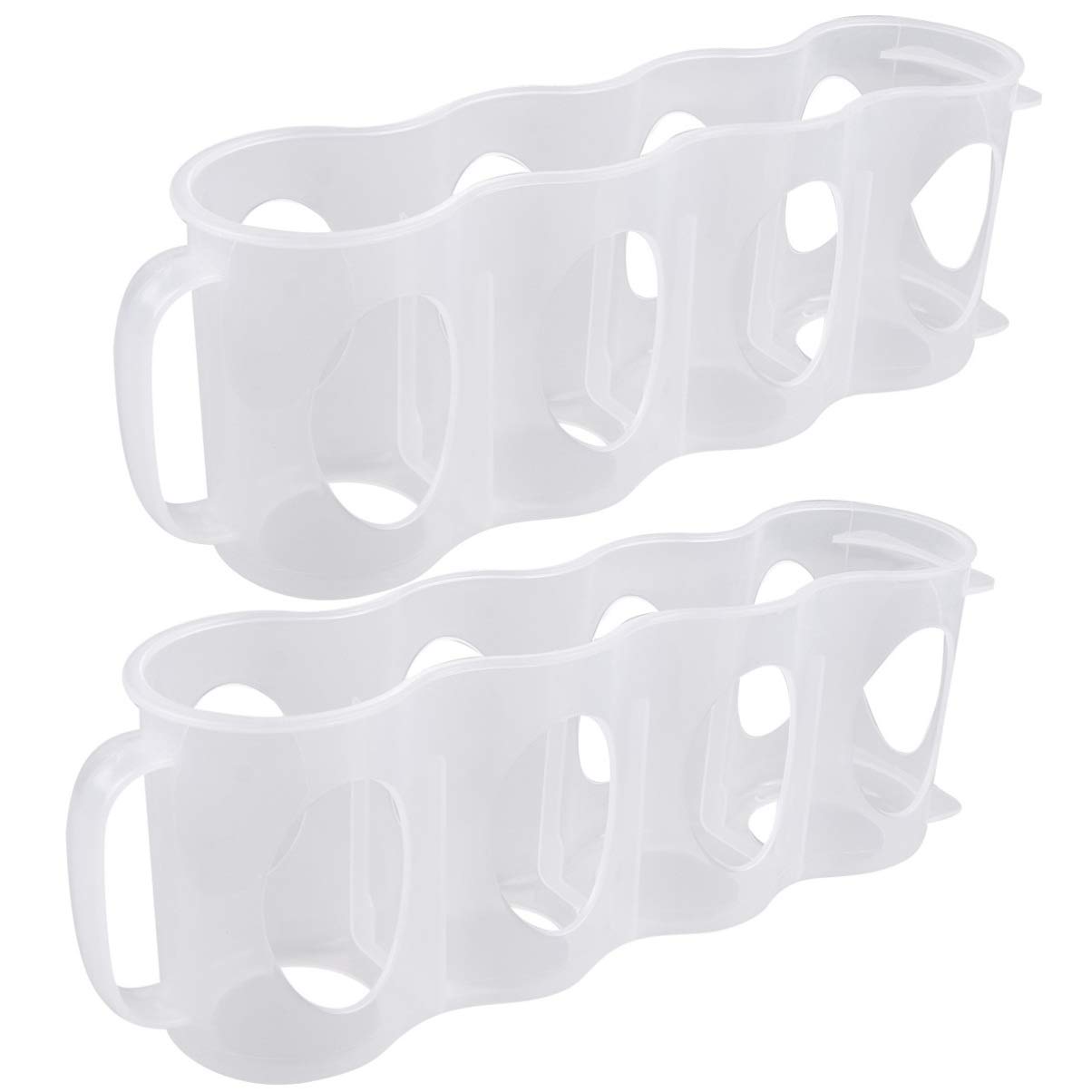 CALLARON 2PCS 4 Refrigerator Organizer Bins Refrigerator Organizer Refrigerator Beverage Holder Beverage can storage box storage bins organizer bins for Fridge Beverage Organizer Refrigerator Shelves