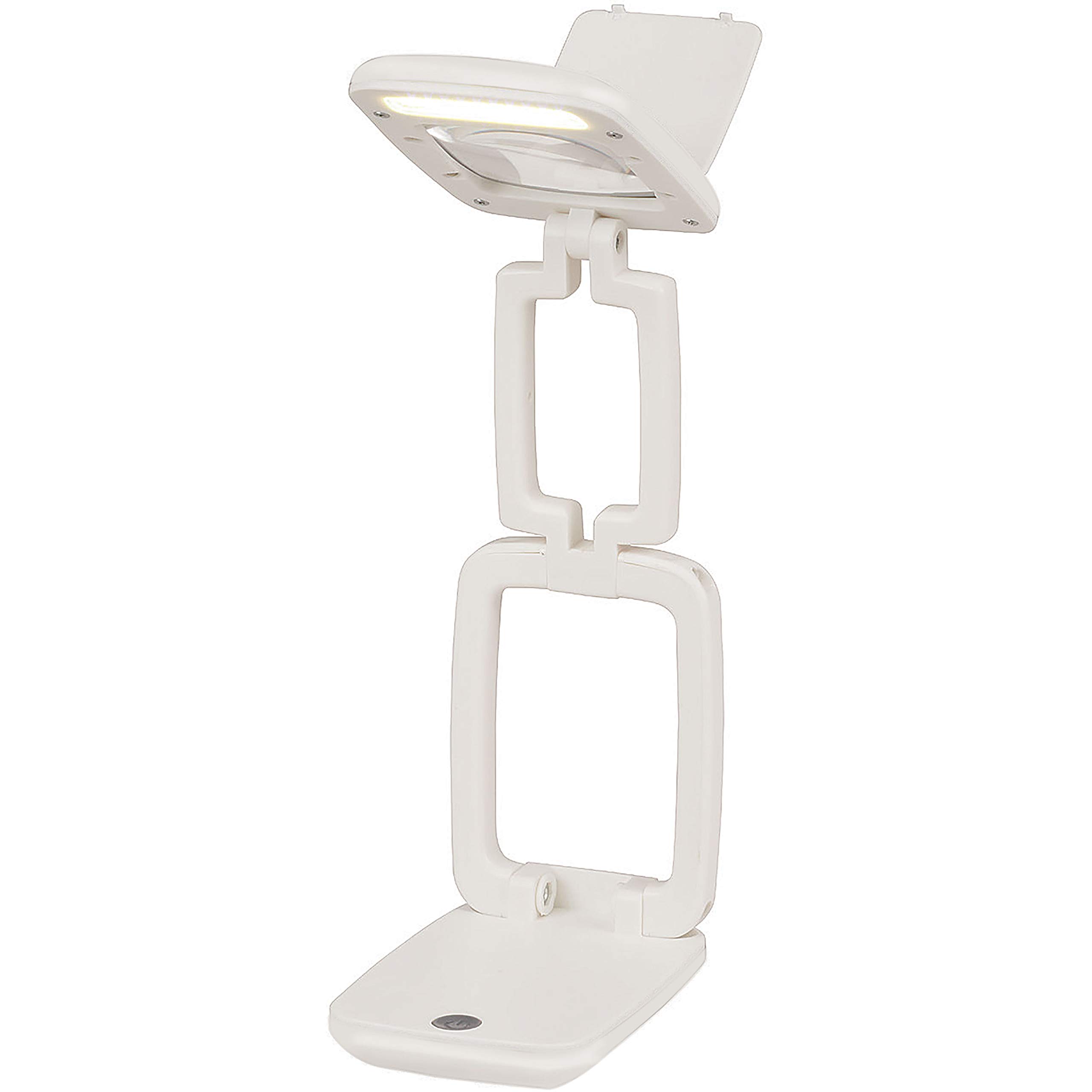 The Beadsmith Bright FX COB LED Light and Magnifier, with 3X Magnification, 3 Brightness Levels, Collapsible, Push Button Activation, Battery Powered Lamp