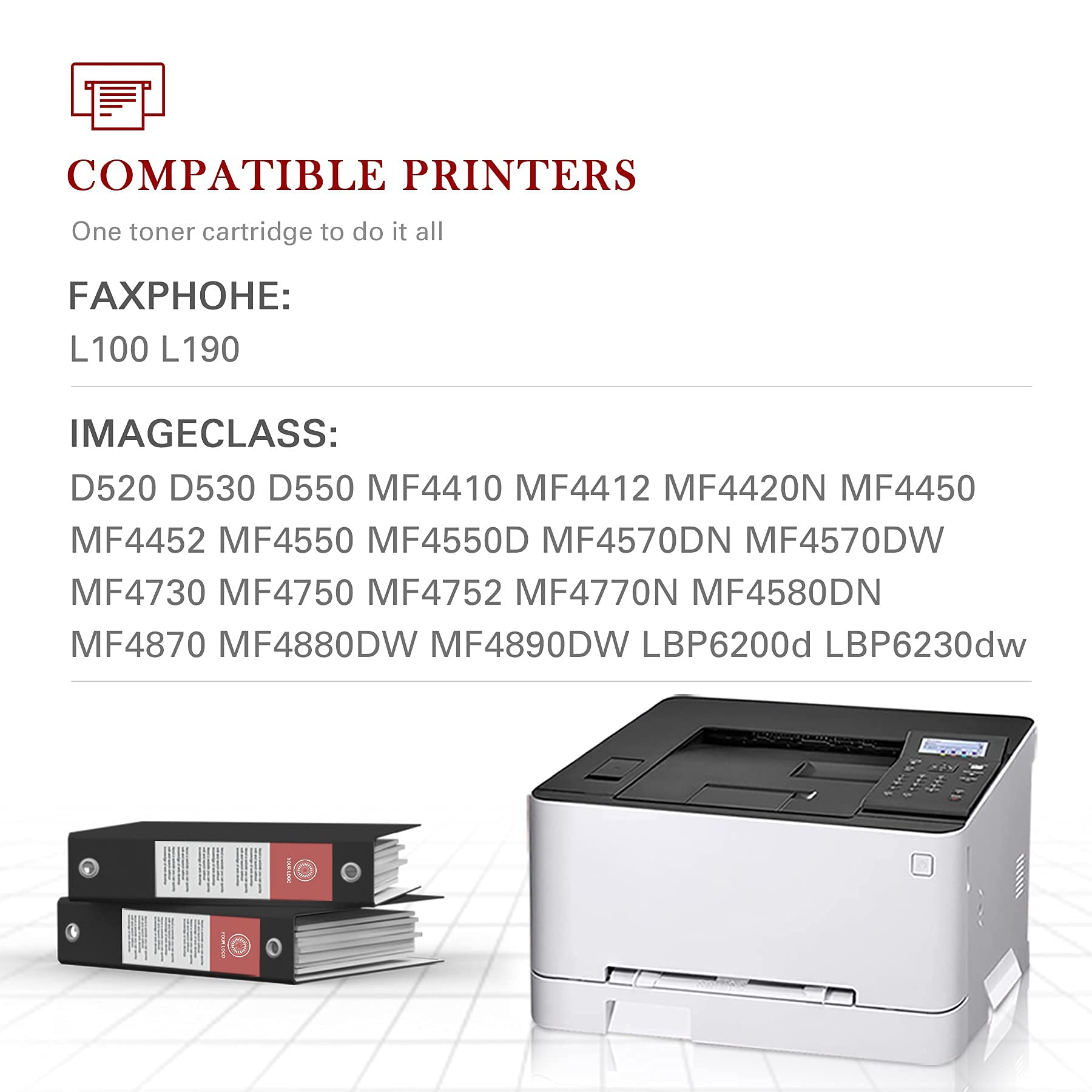 Toner Kingdom Compatible Toner Cartridge Replacement for Canon 128 CRG128 126 ImageCLASS D530 MF4770N MF4890DW D550 MF4880DW LBP6230DW MF4450 D560 Faxphone L100 L190 Laser Printer(Black,2-Pack)