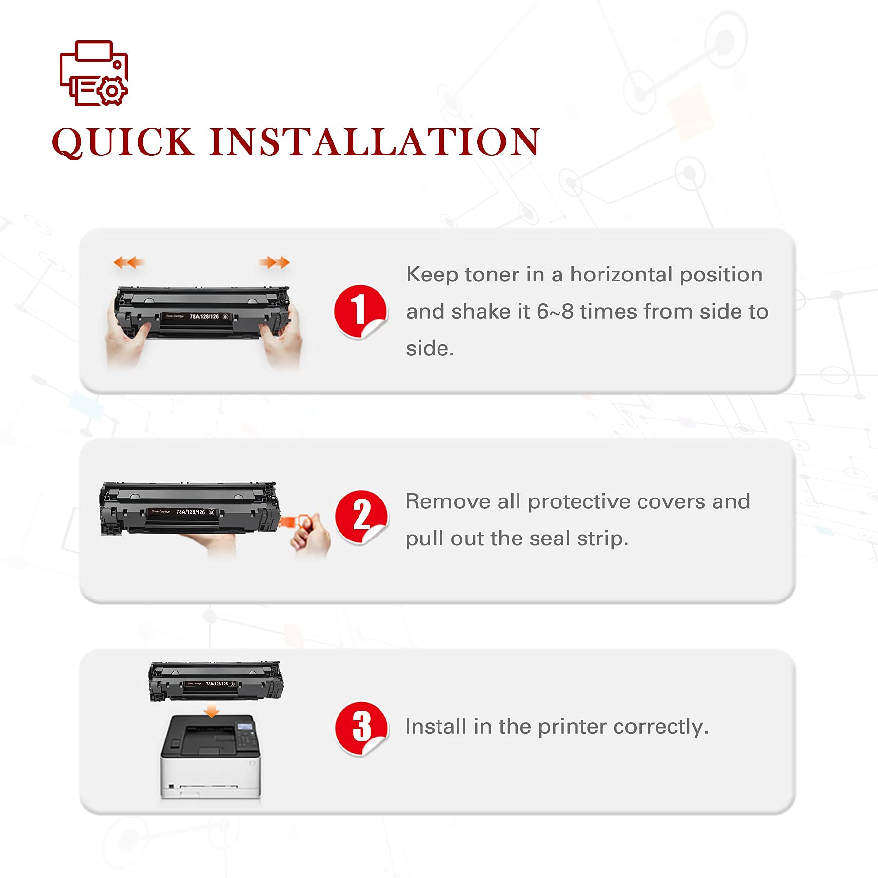 Toner Kingdom Compatible Toner Cartridge Replacement for Canon 128 CRG128 126 ImageCLASS D530 MF4770N MF4890DW D550 MF4880DW LBP6230DW MF4450 D560 Faxphone L100 L190 Laser Printer(Black,2-Pack)