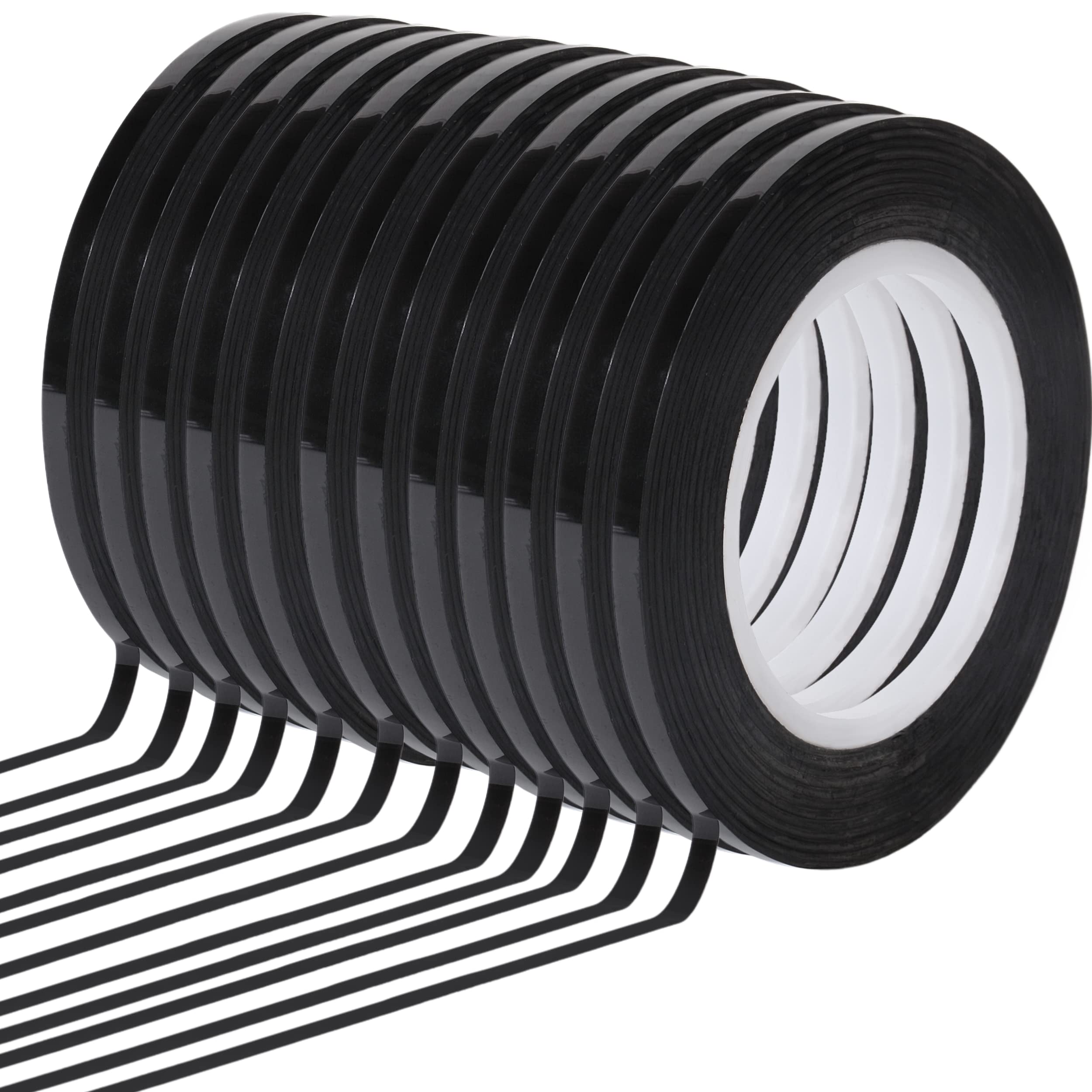 Mr. Pen- Whiteboard Tape, 12 Pack, Black, Thin Tape for Dry Erase Board, Whiteboard Accessories, Dry Erase Board Accessories, Striping Tape, Dry Erase Board Tape, Chart Tape, Graphic Tape, Grid Tape