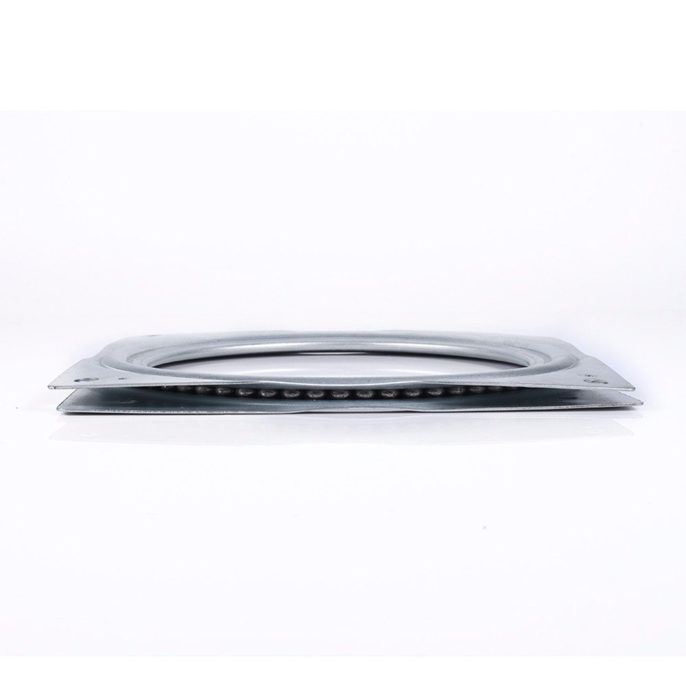 6 inch Square Swivel Ball Bearing Plate Rotating Table Lazy Susan 5/16'' Thick Turntable Silver Tone