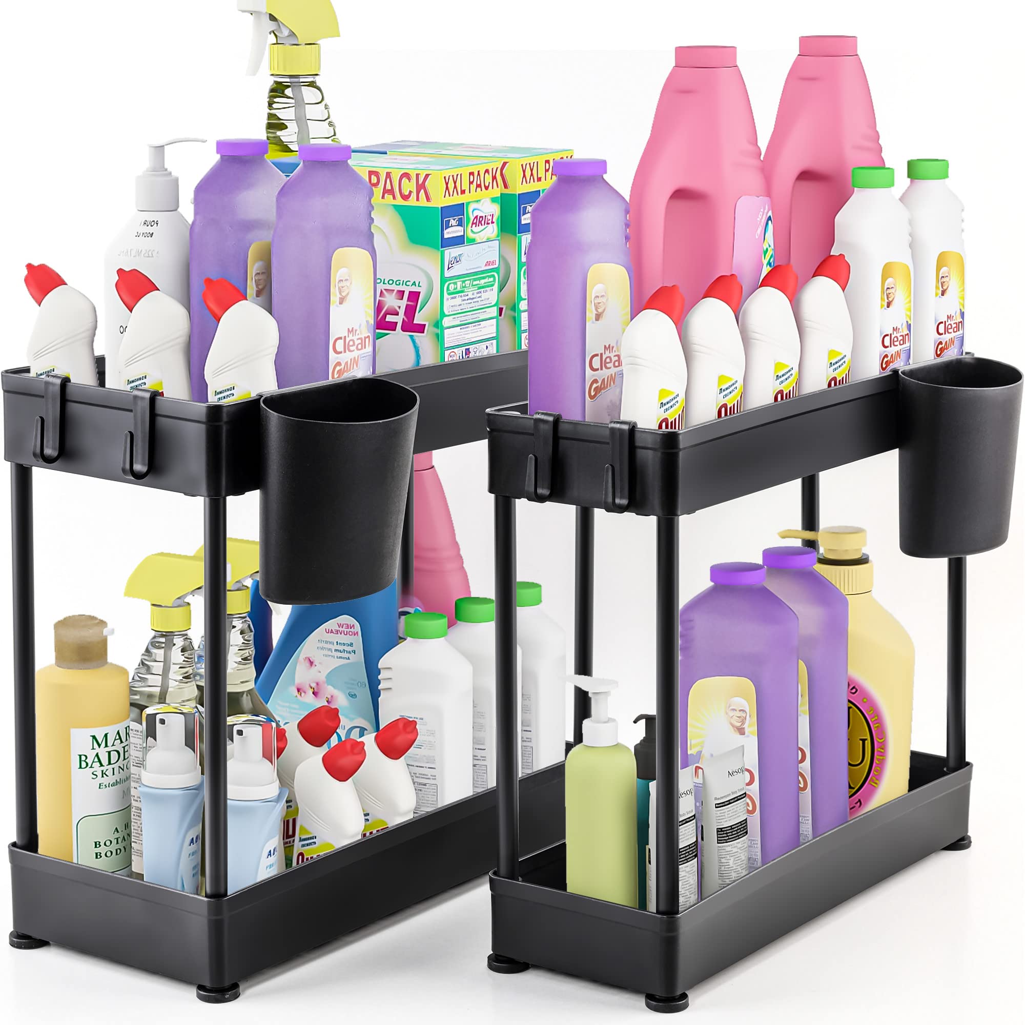 Bathroom Organization and Storage Under Kitchen Sink Shelf Storage Baskets for Kitchen Storage for Bathroom Small Space