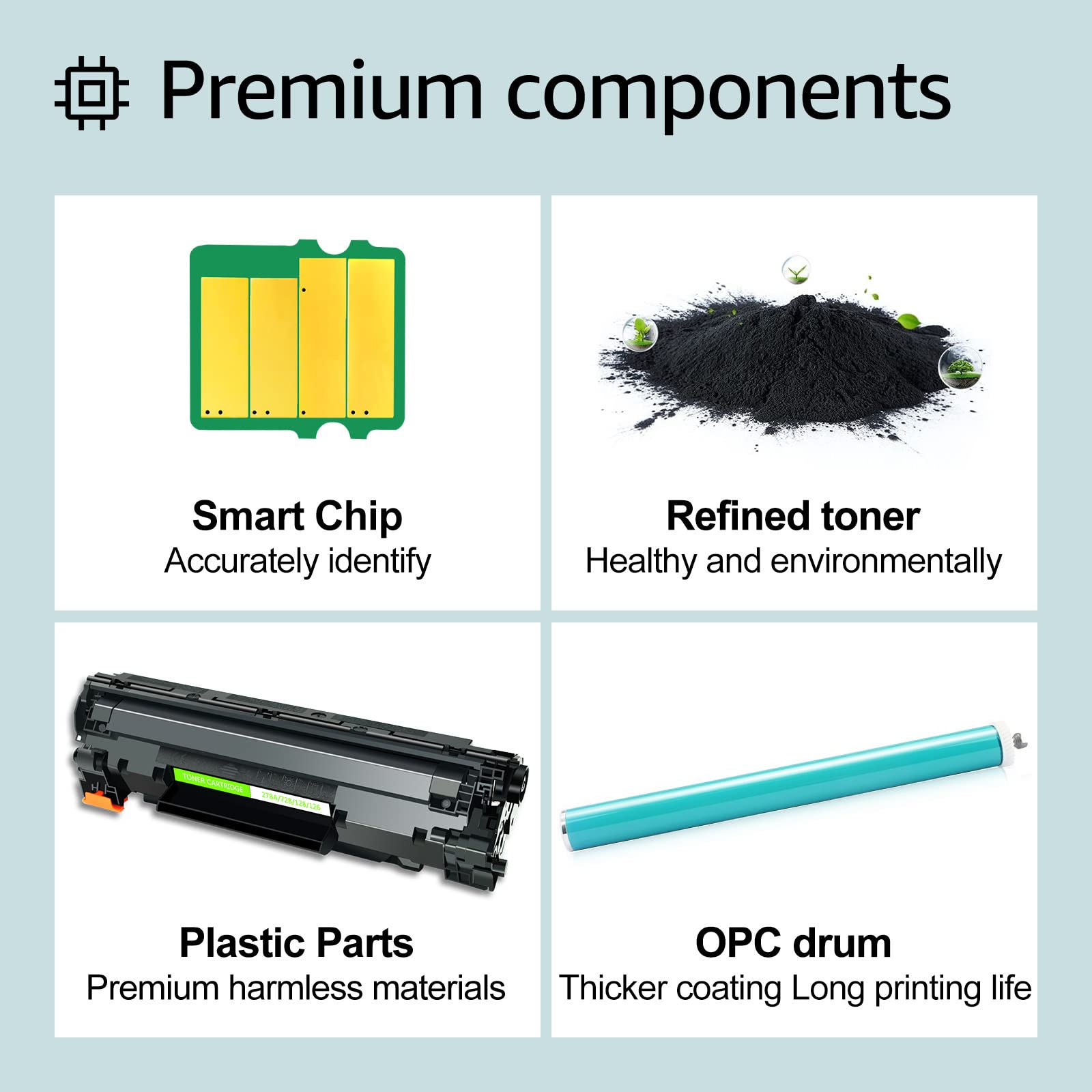 greencycle Compatible Toner Cartridge Replacement for Canon 126 CRG-126 CRG126 3483B001 for use in ImageClass LBP6200d and LBP6230dw LBP-6230dn LBP-6230 Wireless Laser Printers (Black,2 PK)