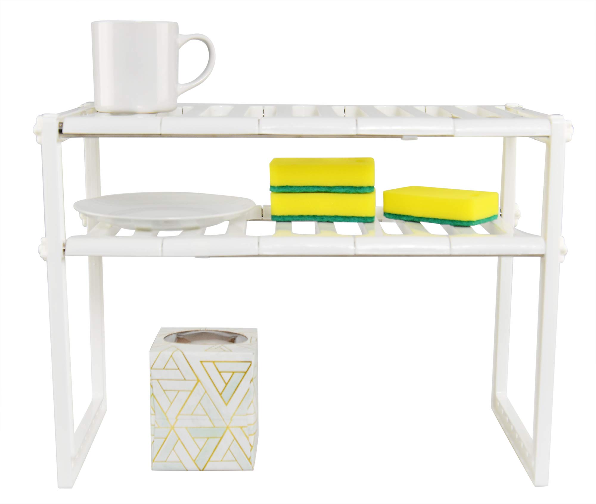 HOME-X Under Sink Storage Shelf, Expandable Cabinet Organizer for Kitchen - Expands16β to 26β