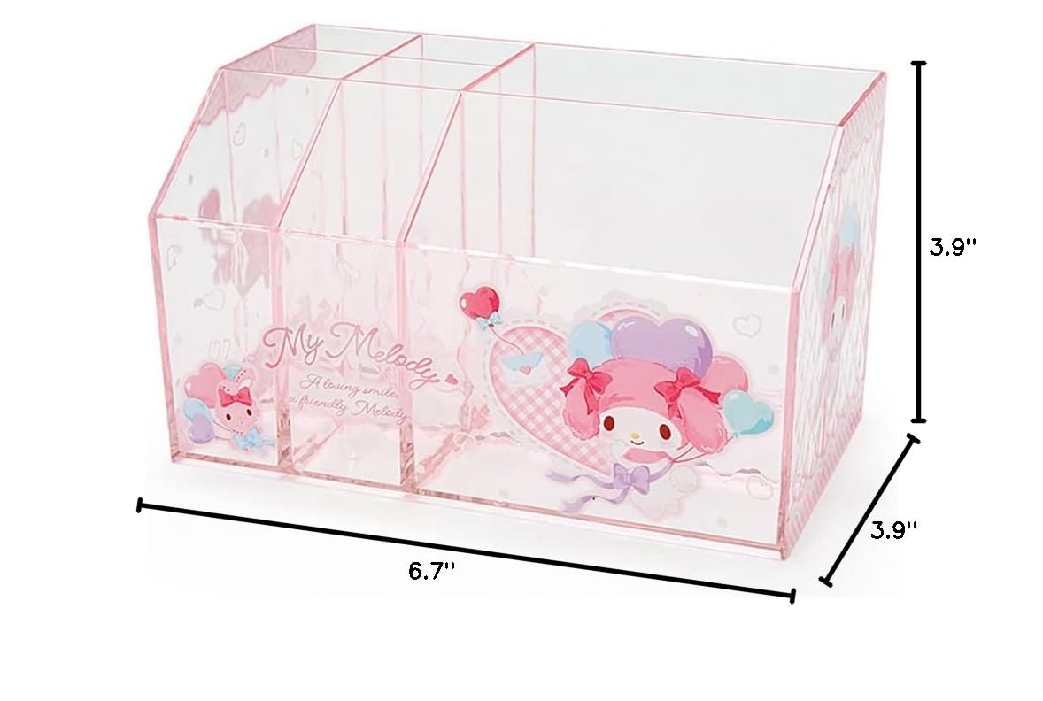 Sanrio 055913 My Melody Glitter Clear Cosmetic Organizer