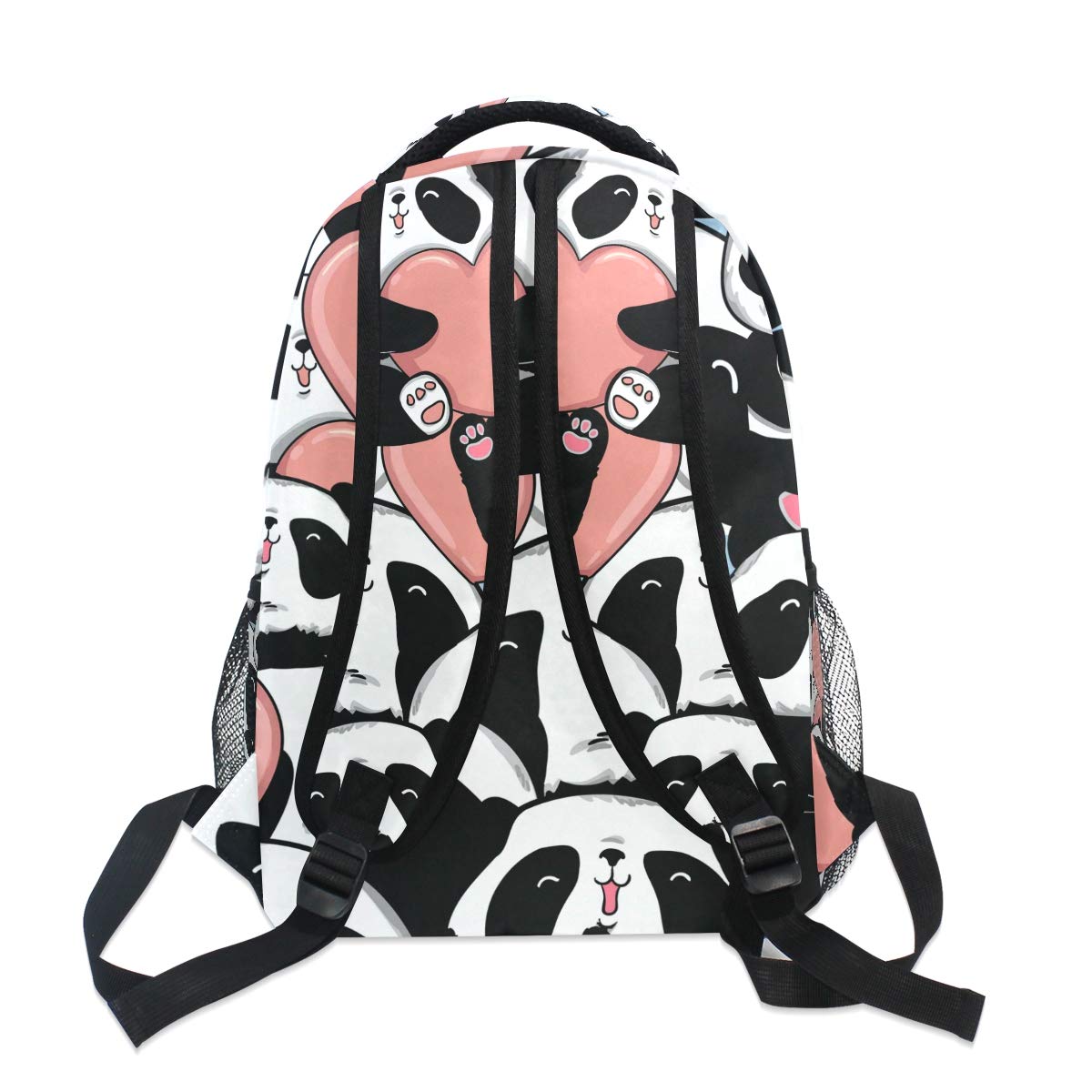 Valentine Day Animal Panda Heart School Backpack Casual Shoulder Bag College Bookbag Travel Hiking Daypack
