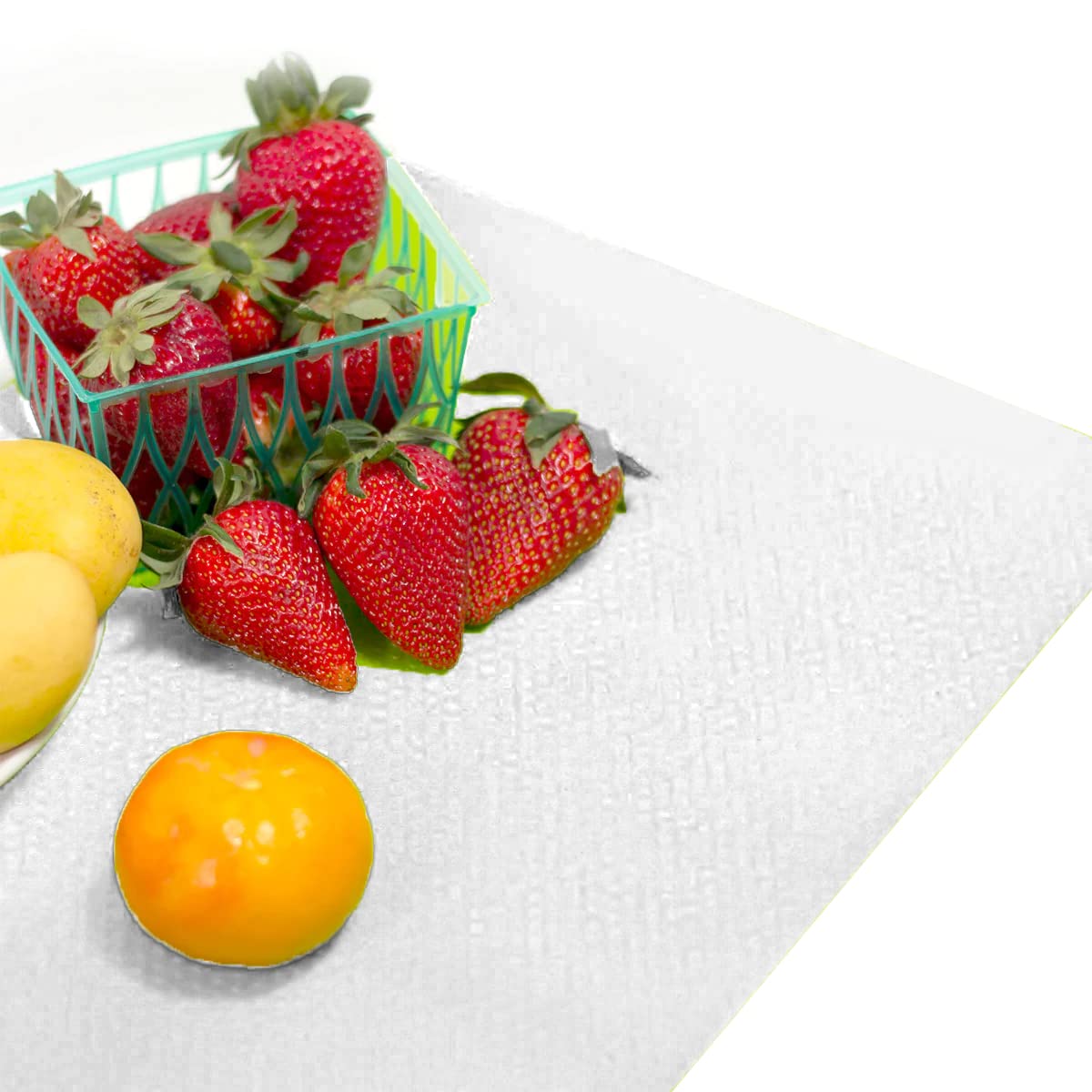 Grand Fusion Fresh Fruits Refrigerator Drawer Liner, BPA-Free Fridge Liners, Keep Your Produce Fresh and Juicy, Easy-to-Clean, Clear, Pack of 2