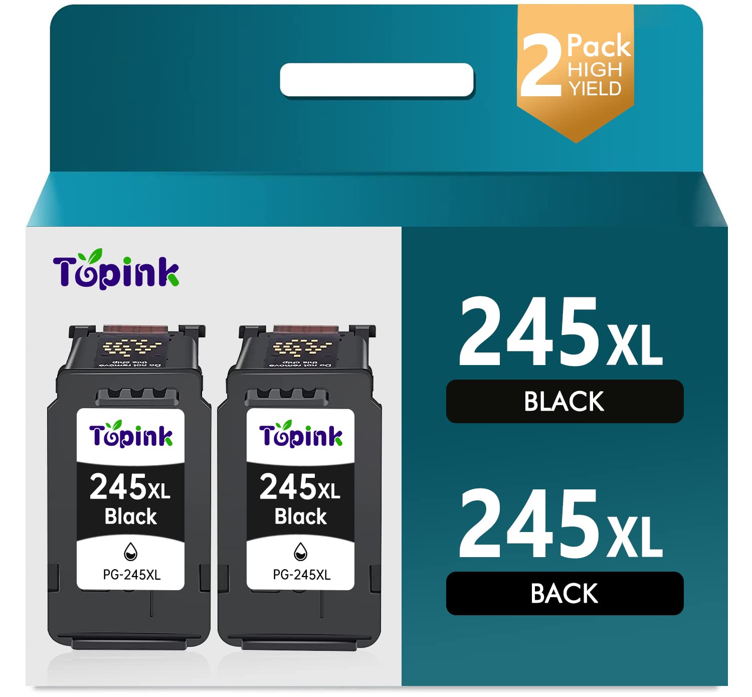 245XL Ink Cartridge Replacement for Canon Printer Ink 245 Black XL Ink PG-245XL PG 245 Use with PIXMA MX492 MX490 MG2522 MG2920 MG2420 MG2520 MG2922 TS3100 TS3122 TS3320 TR4520 TR4522 Printers