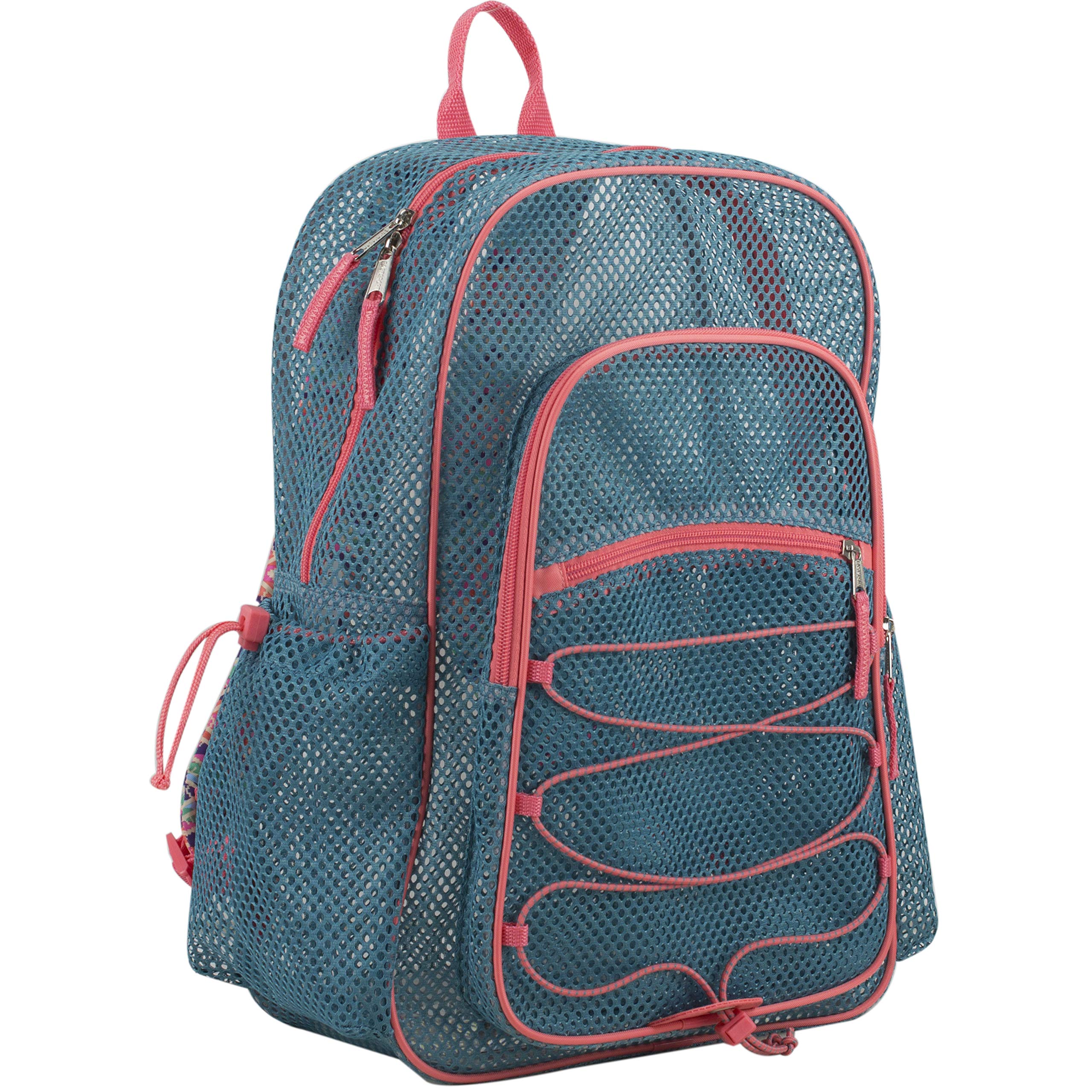 Eastsport XL Semi-Transparent Mesh Backpack with Comfort Padded Straps and Bungee, Black Camo
