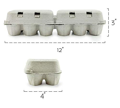 Cornucopia Half Dozen Egg Cartons (30-Pack); Split Apart Style for 6 Egg or 12 Egg Use; Holds 180 Eggs Total