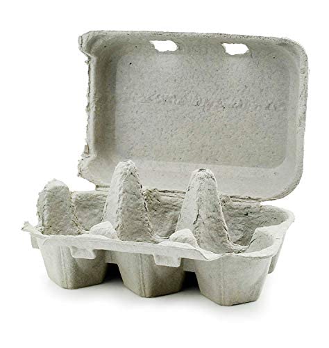 Cornucopia Half Dozen Egg Cartons (30-Pack); Split Apart Style for 6 Egg or 12 Egg Use; Holds 180 Eggs Total