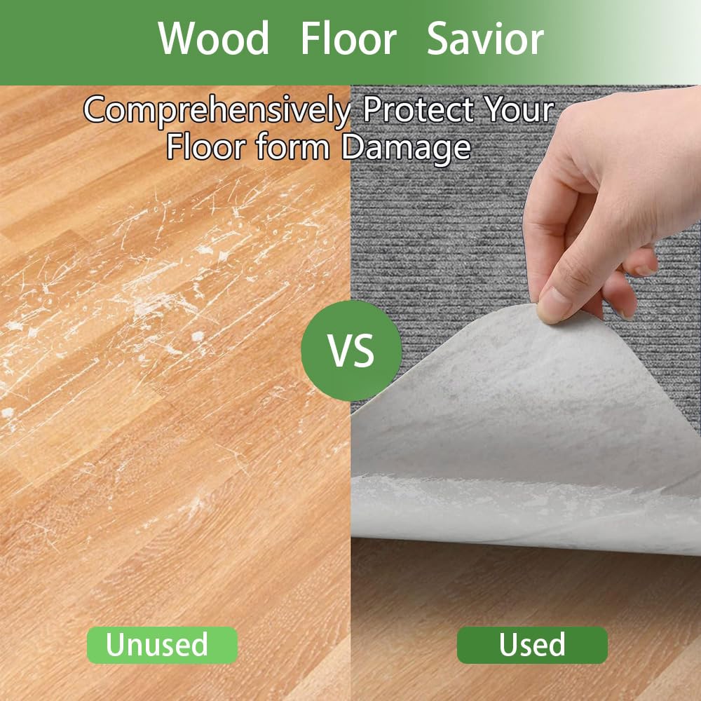 Office Chair Mat,Hard Floors Desk Chair Mat Under Desk Low-Pile Rug,Office Gaming Rolling Floor Mat,Multi-Purpose Floor Protector Rug for Hardwood & Tile Floor,Anti-Slip (Dark Grey, 36" X 48")