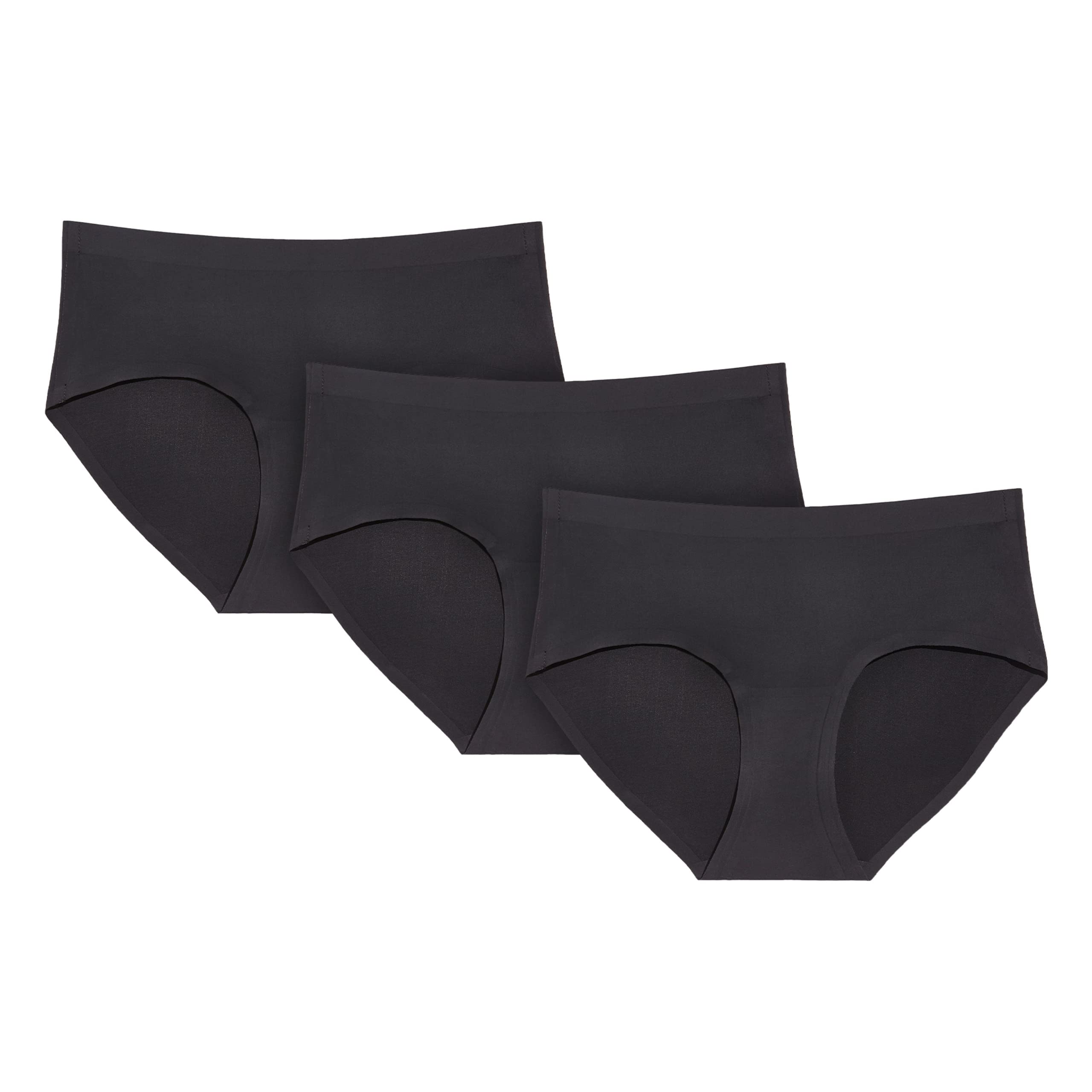 KNIX Super Leakproof Boyshort - Quick-Dry & Breathable Period Underwear - Menstruation Boyshort Panties with Stretchy Fabric - Alternative to Menstrual Pads - Black, Medium (3 Pack)