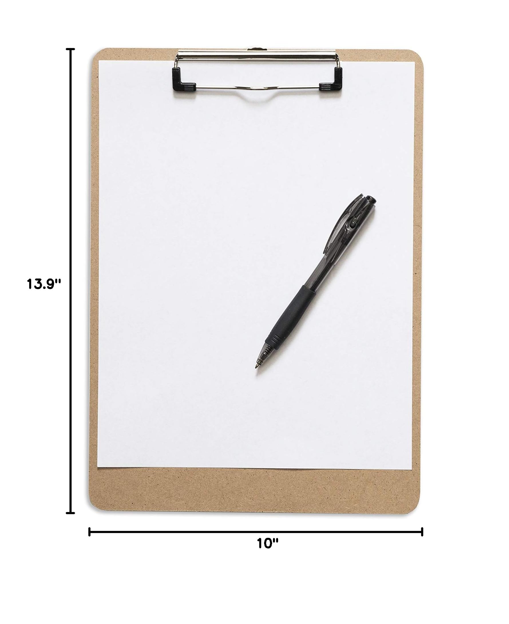Clipboards (Set of 5) by Office Solutions Direct! ECO Friendly Hardboard Clipboard, Low Profile Clip Standard A4 Letter Size