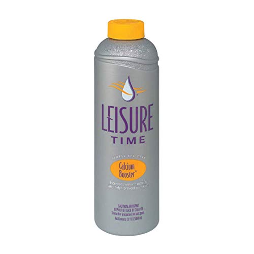 LEISURE TIME Calcium Booster Balancer Spa and Hot Tub Water Hardness and Foam Preventive Care, 32 Fluid Ounce Bottle (2 Pack)