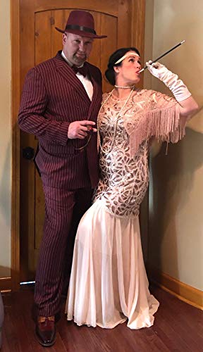 PrettyGuide Women 's 1920s Art Deco Sequin Gatsby Formal Evening Prom Dress L Champagne