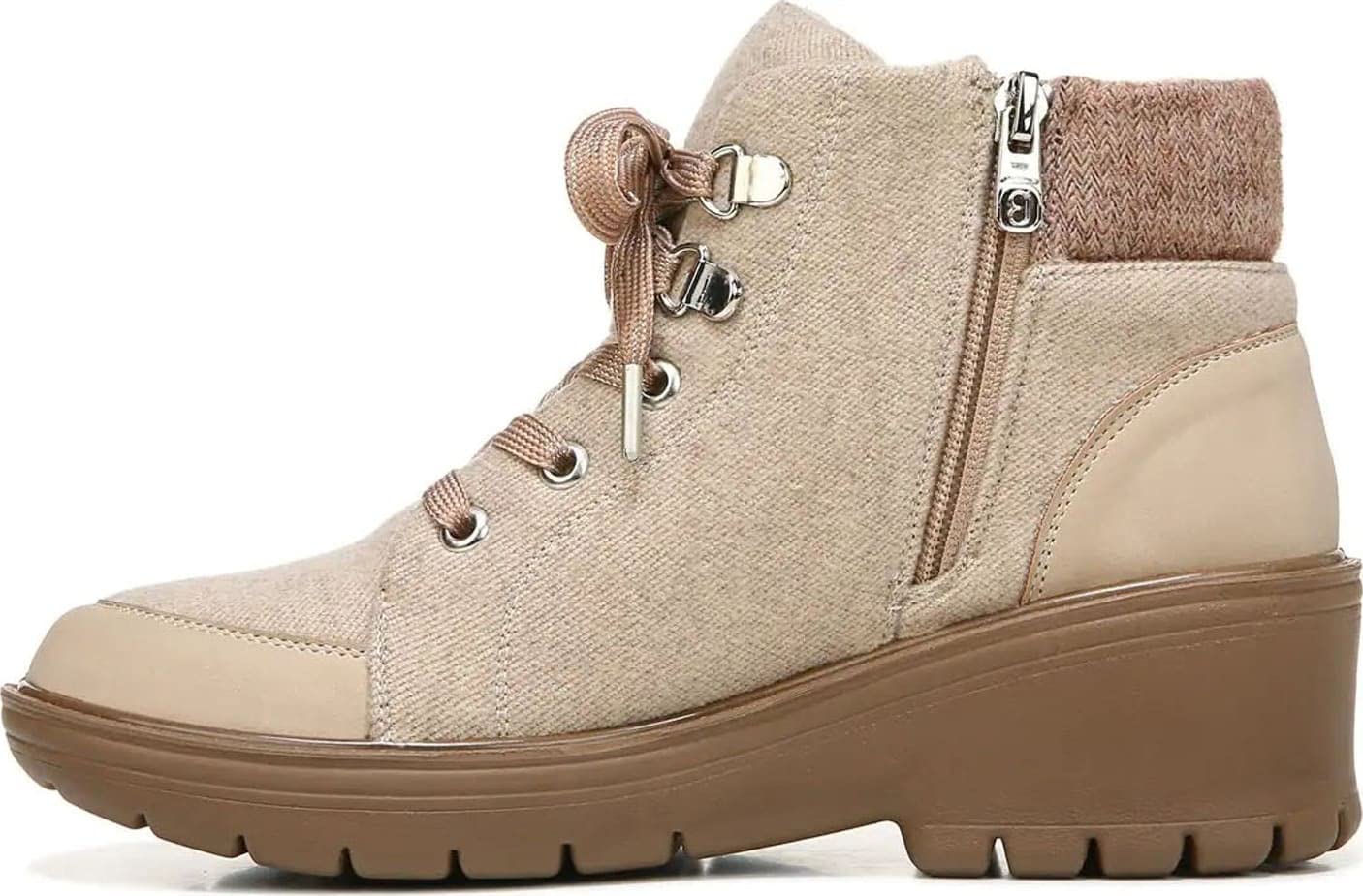 BZees Womens Brooklyn Ankle Boot, Beige, 8 US