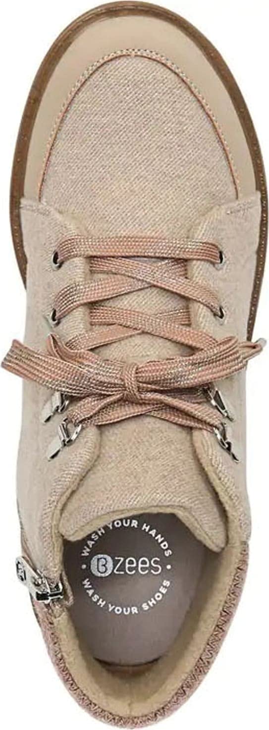 BZees Womens Brooklyn Ankle Boot, Beige, 8 US