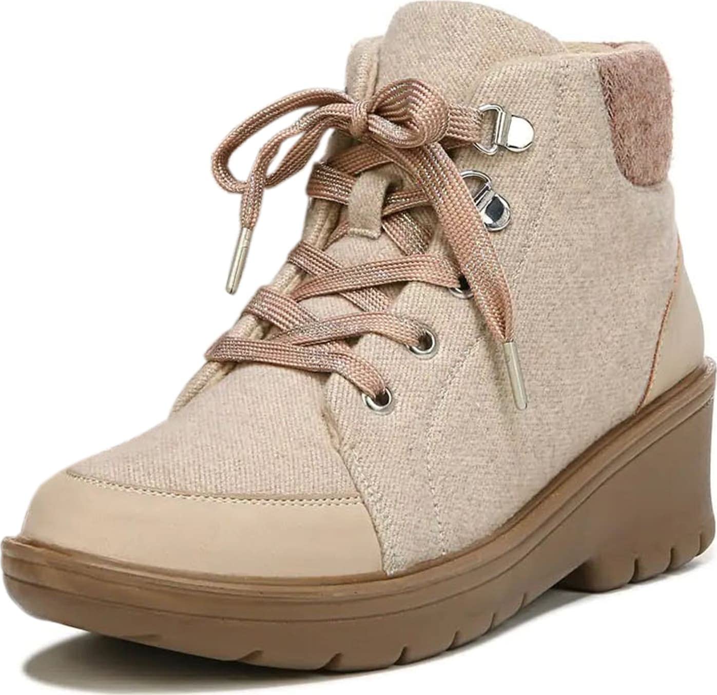BZees Womens Brooklyn Ankle Boot, Beige, 8 US