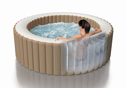 INTEX 28427E PureSpa Bubble Massage, Inflatable Spa Set, Tan, 6-Person