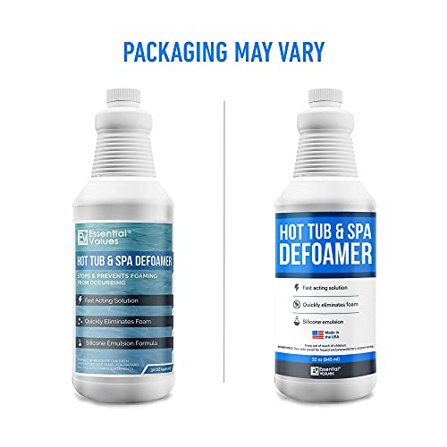 Hot Tub Foam Eliminator, 2 Pack Pool & Spa Defoamer (32oz/ Bottles) – Eliminate Foam Without Harsh Hot Tub Chemicals, Eco-Friendly & Safe w/ Silicone Anti Foam. Get Foam Down and Enjoy Leisure Time