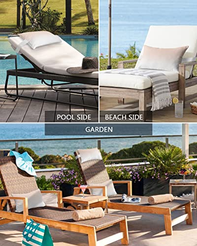 Recliner Head Pillow Ledge Loungers Chair Pillows with Insert Dreamy Peach Pink and White Gradient Lumbar Pillow with Adjustable Strap Outside Patio Decorative Garden Cushion for Bench Couch, 2 PCS