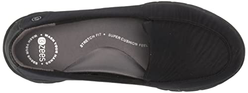 BZees Womens Get Movin' Ballet Flat Black Zebra Print 9.5 M