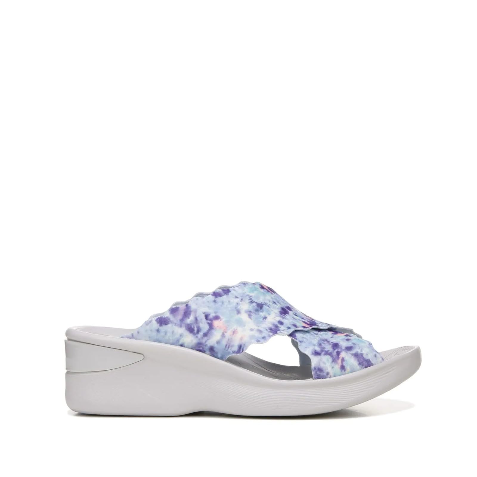 BZees Womens Sahara Slide Sandal Blue Tie Dye Fabric 9 M
