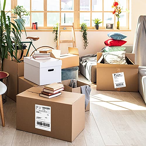 4x6 Thermal Labels, Muotich Direct Thermal Shipping Label 500 Labels, Perforated Postage Thermal Labels for MUNBYN, MFLABEL, Rollo, Zebra, NefLaca- Commercial Grade