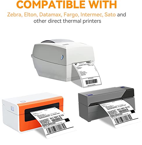 4x6 Thermal Labels, Muotich Direct Thermal Shipping Label 500 Labels, Perforated Postage Thermal Labels for MUNBYN, MFLABEL, Rollo, Zebra, NefLaca- Commercial Grade