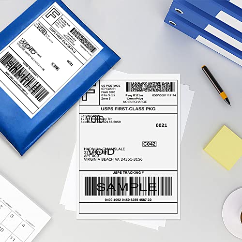 4x6 Thermal Labels, Muotich Direct Thermal Shipping Label 500 Labels, Perforated Postage Thermal Labels for MUNBYN, MFLABEL, Rollo, Zebra, NefLaca- Commercial Grade