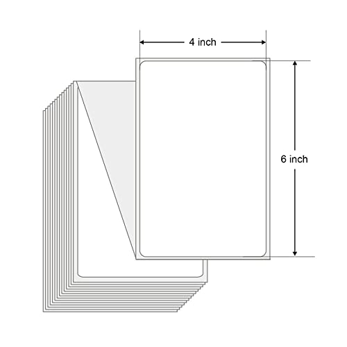 4x6 Thermal Labels, Muotich Direct Thermal Shipping Label 500 Labels, Perforated Postage Thermal Labels for MUNBYN, MFLABEL, Rollo, Zebra, NefLaca- Commercial Grade