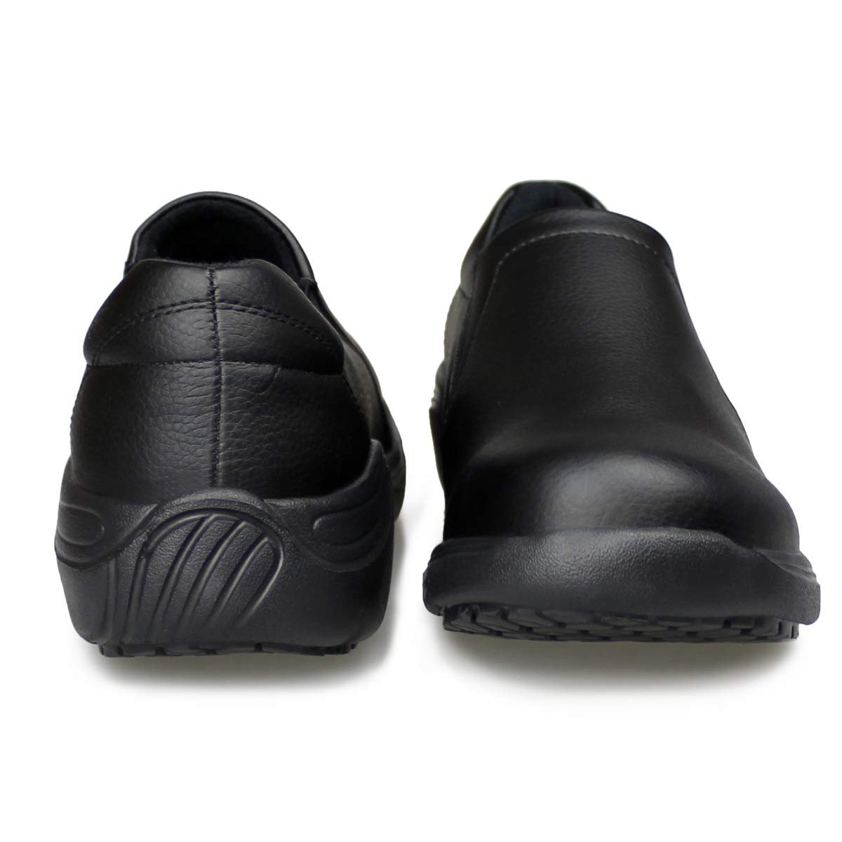 Hawkwell Women's Slip On Lightweight Comfort Slip Resistant Nursing Shoes,Black Synthetic,8 M US